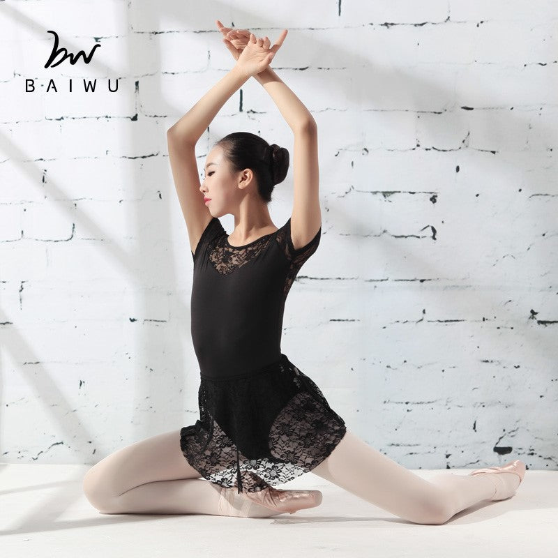 Ballet Cap Sleeve Lace Leotard 117341001 | Baiwu - TUTU DANCEWEAR